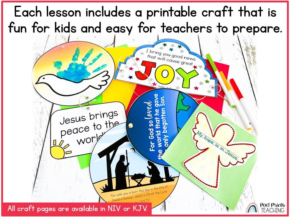 Christmas Bible Lessons for Preschool, Sundays of Advent, Printable ...