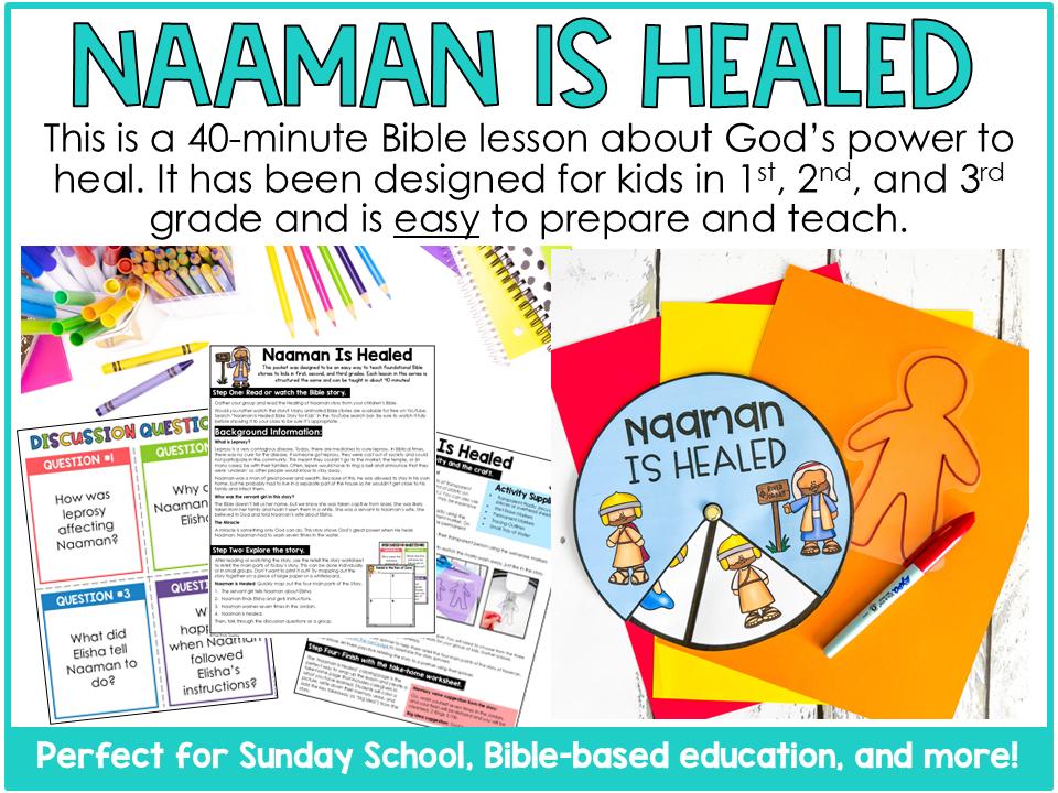Naaman is Healed From Leprosy, Old Testament Bible Lesson, Printable ...