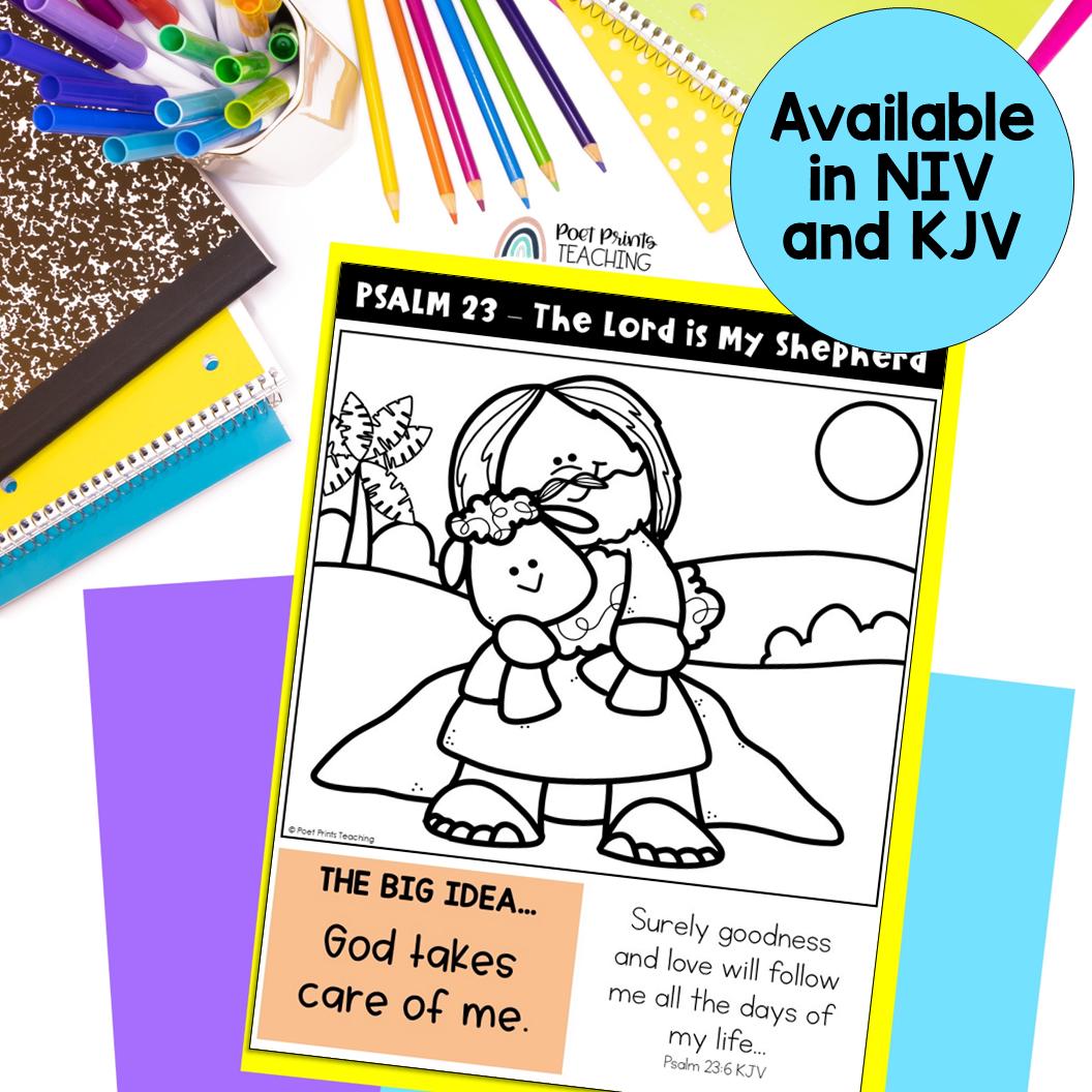Psalm 23 Bible Lesson for Preschool (digital Download) Printable Craft ...