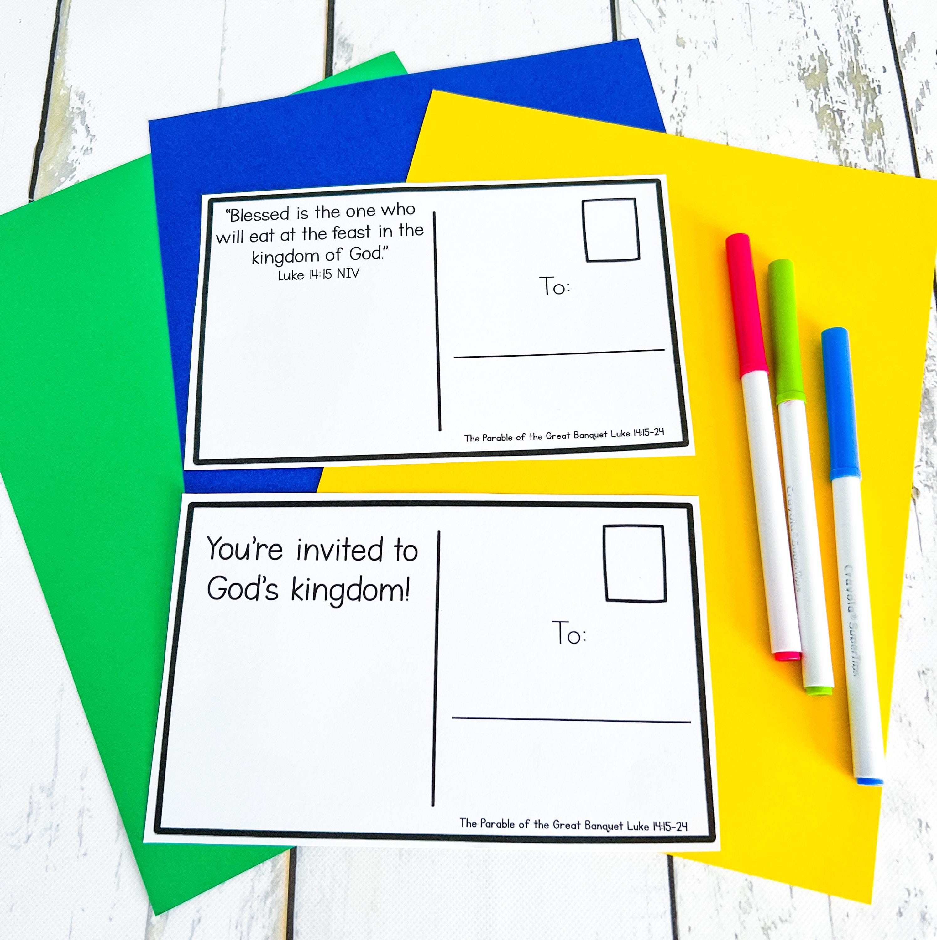 The Parable of the Great Banquet Bible Lesson for Preschool (PDF ...
