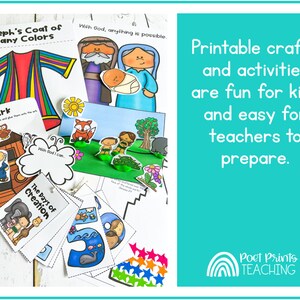 Old Testament Bible Stories, 6 Printable Bible Lessons for Preschool ...