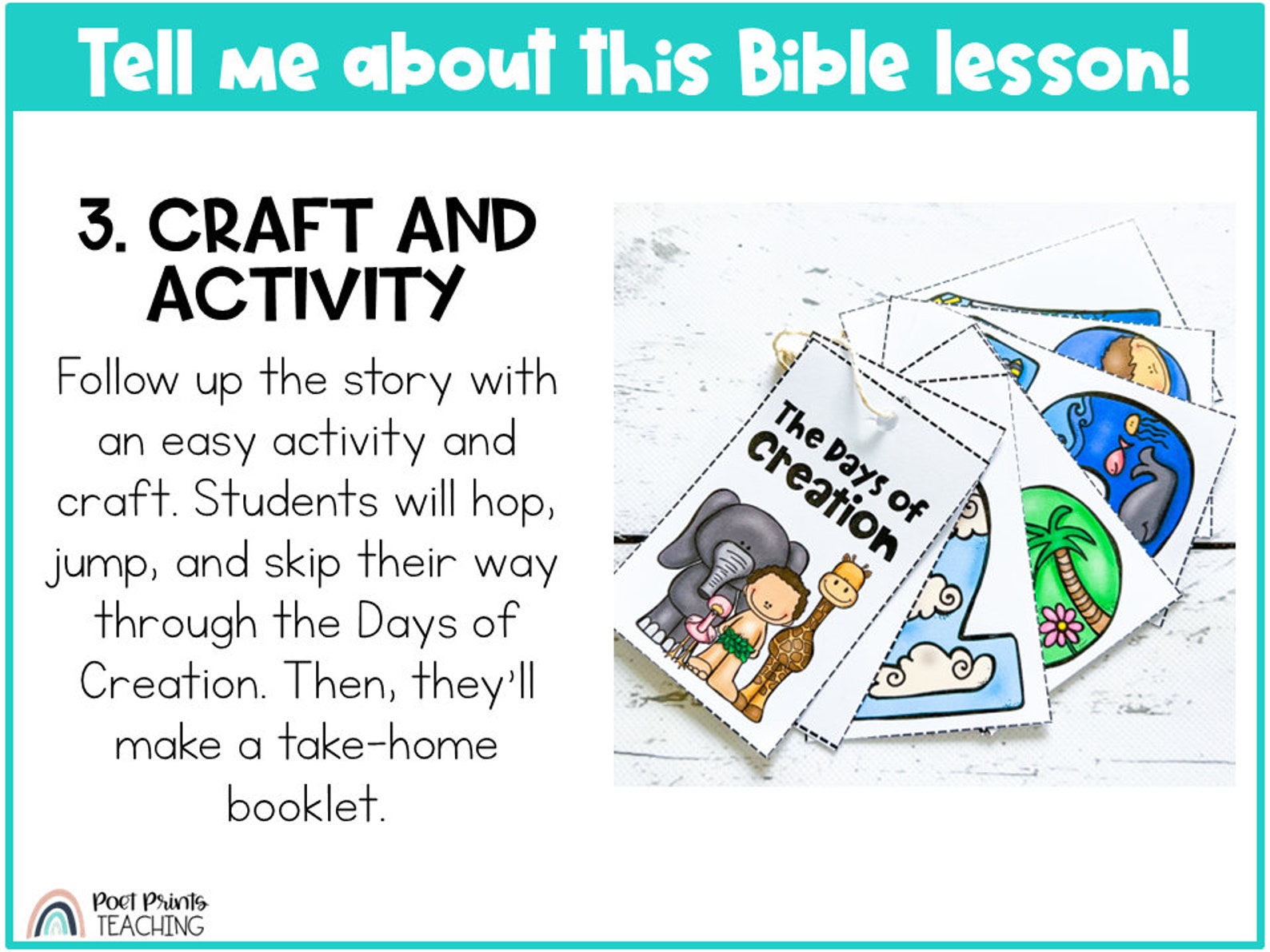 Days of Creation Preschool Bible Craft and Lesson, Printable Bible ...