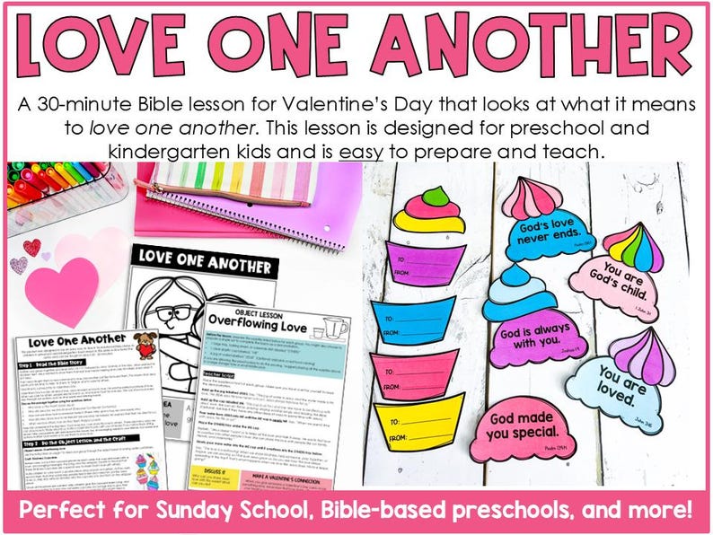 Valentine's Day Bible Lesson for Preschool and Kindergarten (PDF ...
