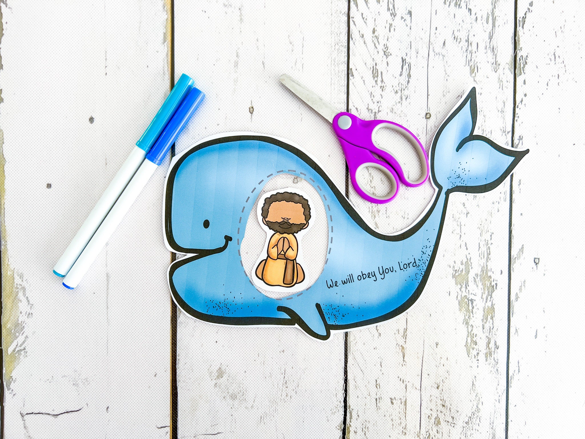 Jonah and the Whale Bible Lessons and Craft, Printable Sunday School ...