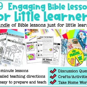 Preschool Bible Crafts and Lessons Printable Activities - Etsy