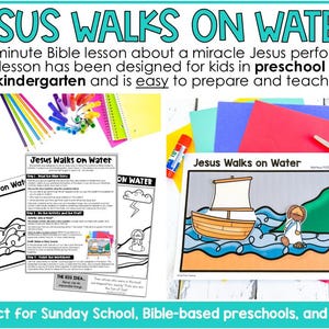 Jesus Walks on Water Printable Bible Craft and Lesson About Miracles ...
