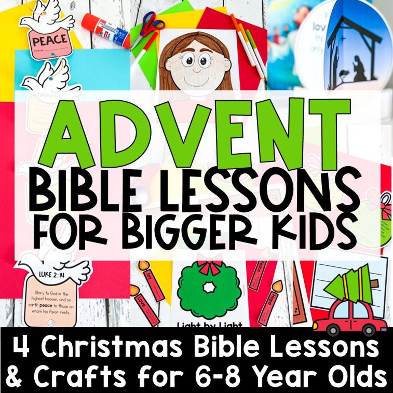 Advent Christmas Bible Lessons and Crafts for Kids (PDF Digital ...