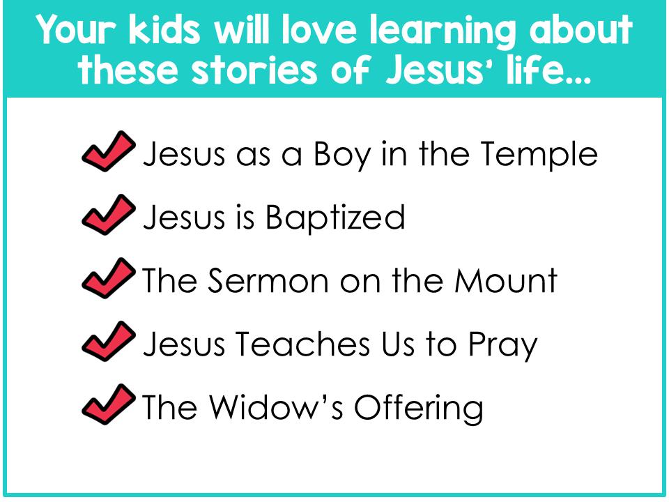 5 Bible Lessons for Kids About Jesus, Printable Crafts and Activities ...