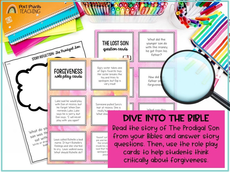 Forgiveness Bible Lessons for Kids, Printable Character Education ...