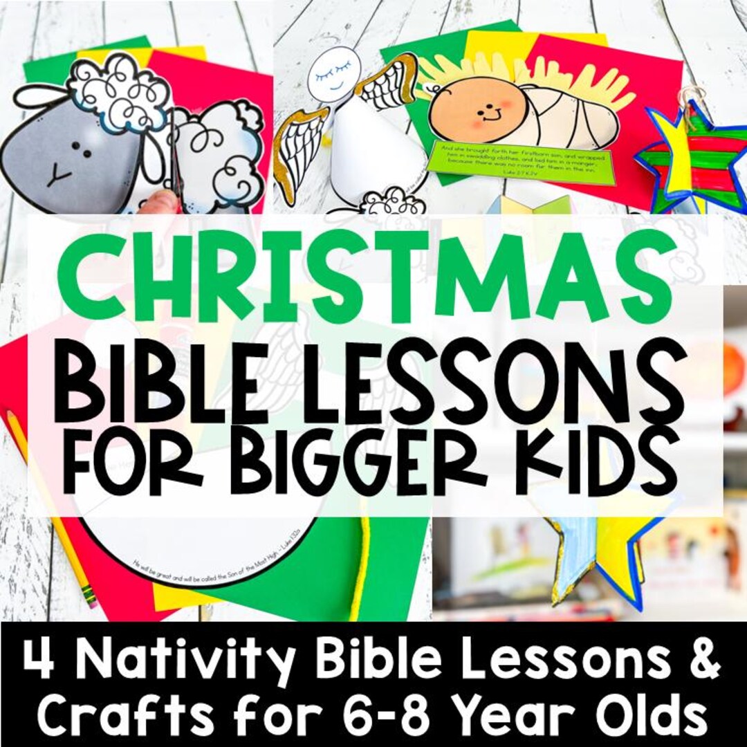 Christmas Bible Lessons and Crafts for Kids, Nativity (PDF Digital ...