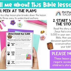 Jesus Feeds the 5,000 Printable Bible Craft and Lesson About Miracles ...