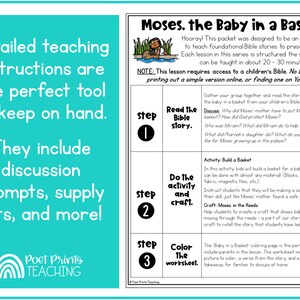 Preschool Bible Crafts and Lessons Printable Activities - Etsy