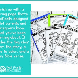 Old Testament Bible Stories, 6 Printable Bible Lessons for Preschool ...