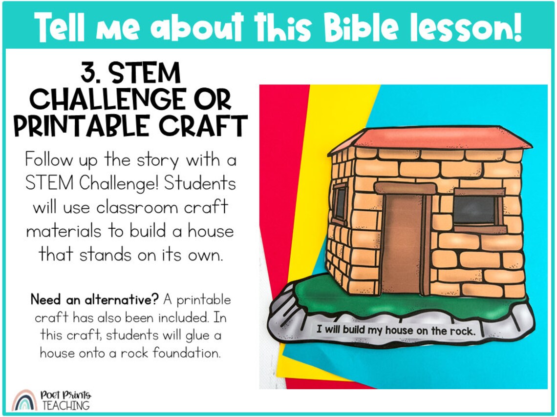 The Parable of the Wise and Foolish Builder Printable Bible Craft and ...