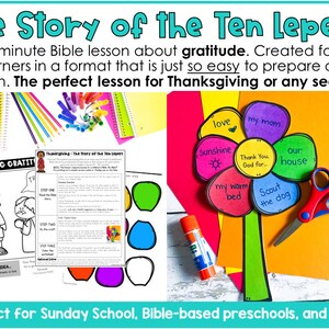 Thanksgiving Bible Lesson for Preschool Kids, Jesus Heals Ten Lepers ...