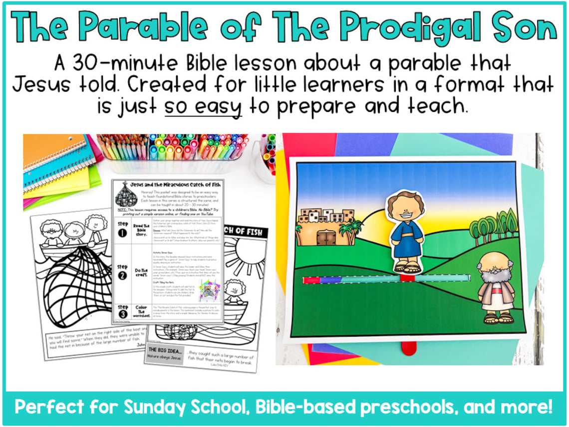 The Parable of the Prodigal Son Bible Craft and Lesson for Preschool ...