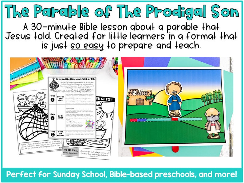 The Parable of the Prodigal Son Bible Craft and Lesson for Preschool ...