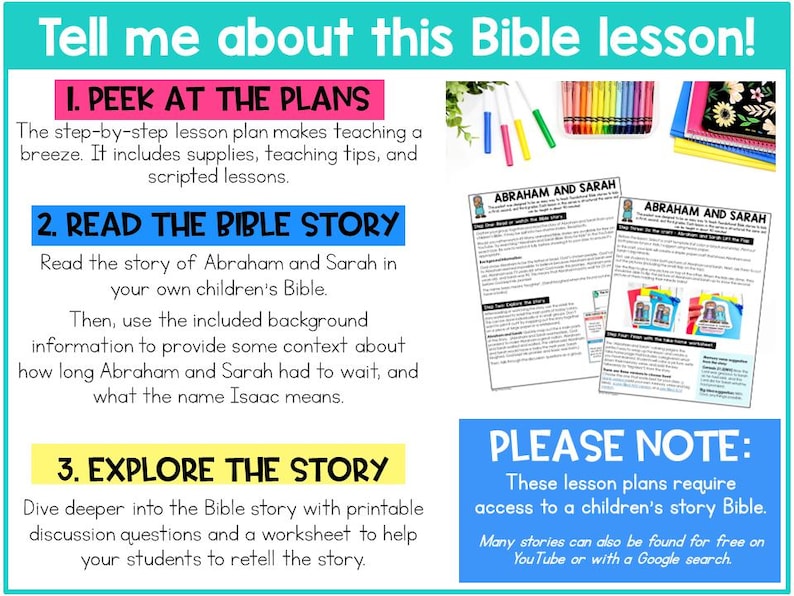 Abraham and Sarah, God's Promise, Printable Bible Lesson for Bigger ...