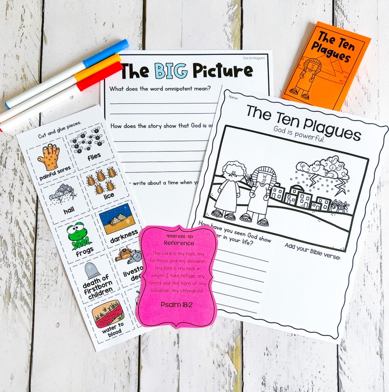 The 10 Plagues of Egypt, Printable Bible Craft and Lesson for Kids ...