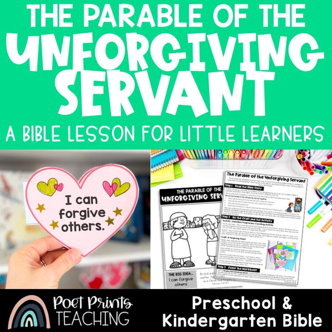 The Parable of the Unforgiving Servant Bible Lesson for Preschool (PDF ...
