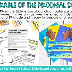 The Parable of the Prodigal Son Bible Lesson, Printable Bible Story ...