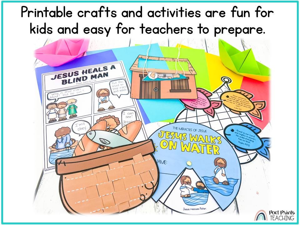 The Miracles of Jesus, Bible Lessons for Kids, 1st, 2nd, 3rd Grades ...