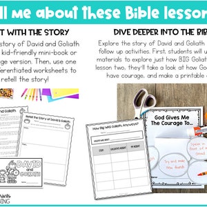 David and Goliath Printable Bible Lesson for Kids, Sunday School ...