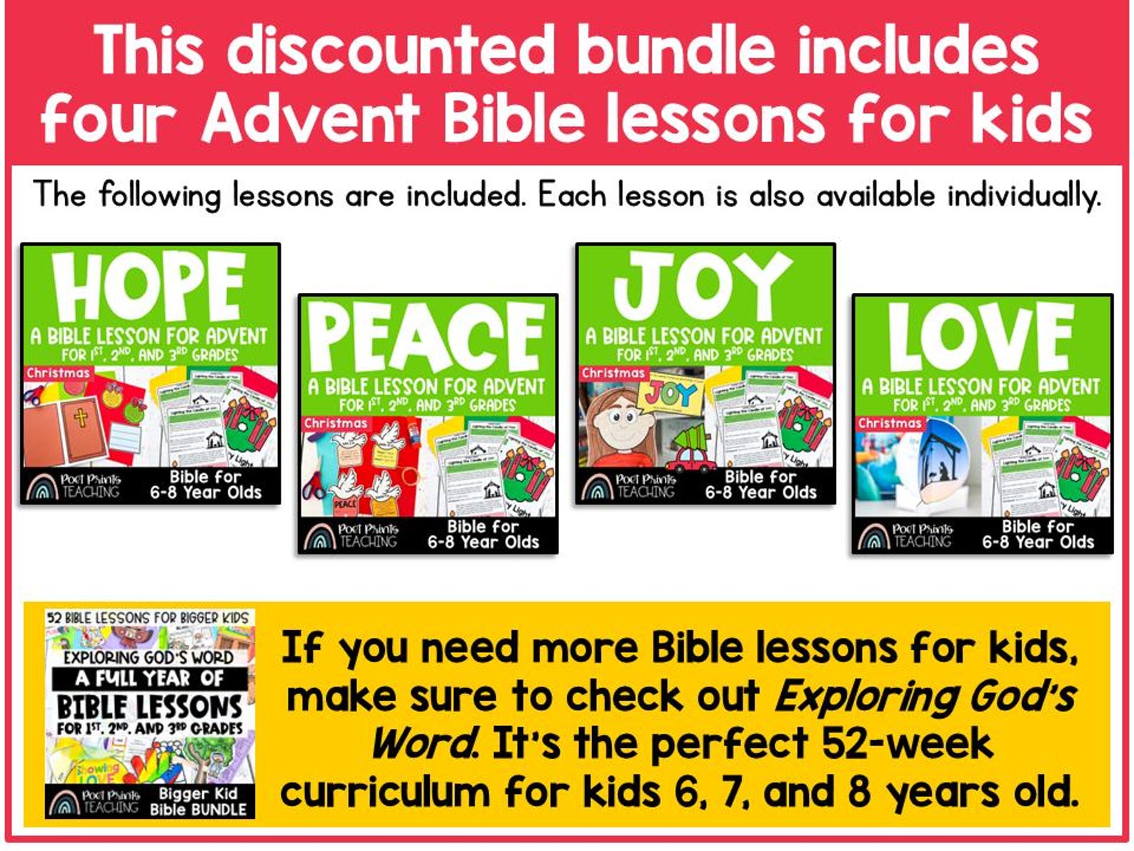 Advent Christmas Bible Lessons and Crafts for Kids (PDF Digital ...