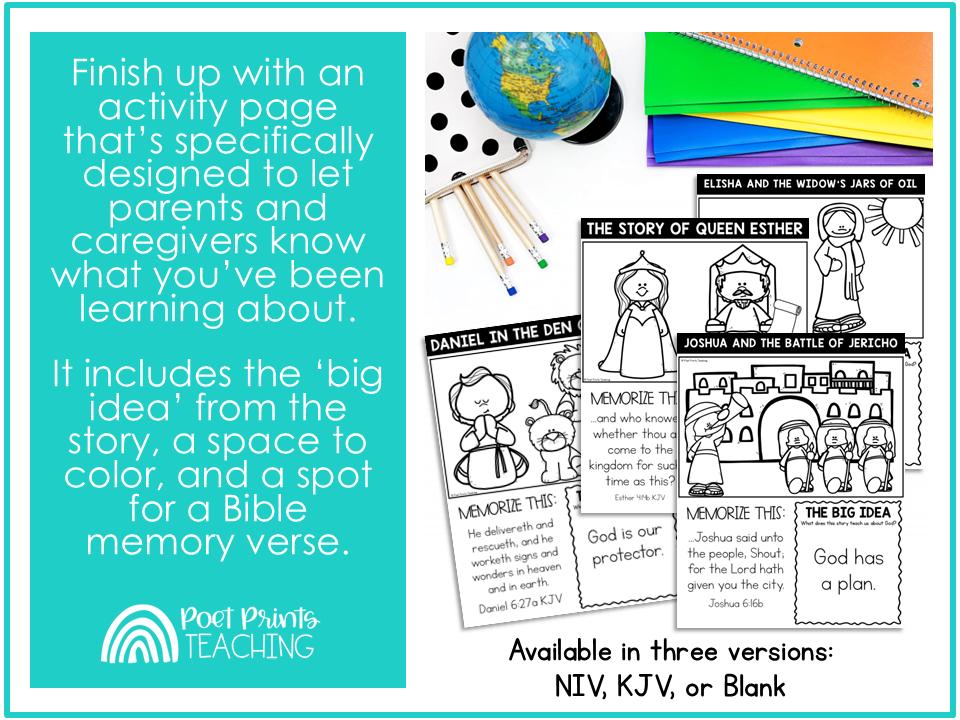 Bible Lessons for Kids From the Old Testament, 1st, 2nd, 3rd Grades ...
