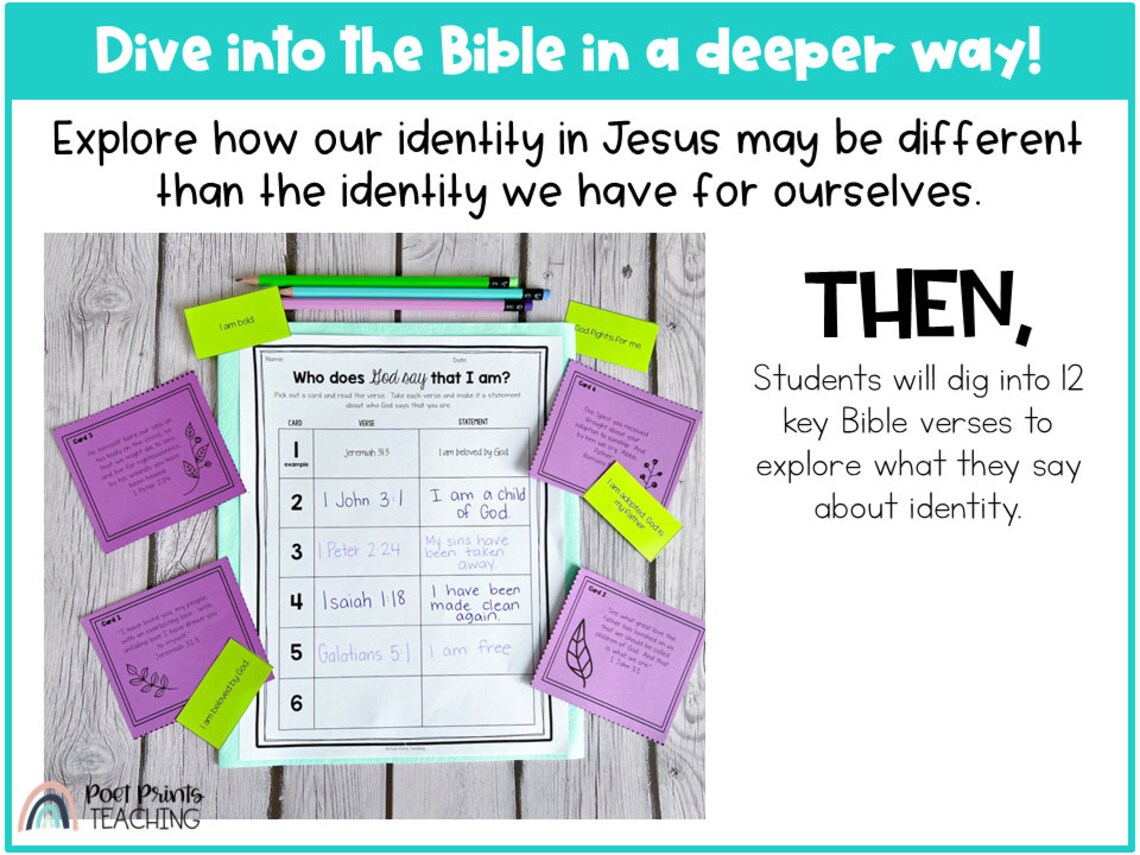 Printable Bible Project for Kids Identity in Jesus Sunday - Etsy