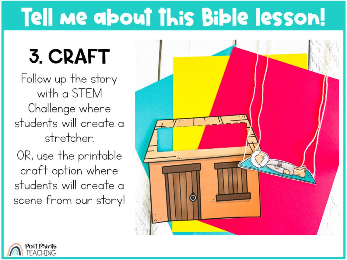 Jesus Heals a Paralyzed Man, Printable Bible Craft and Lesson About ...
