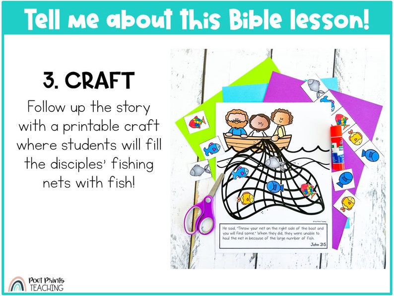 Miracles of Jesus for Preschool, A Miracle Catch of Fish, Printable ...