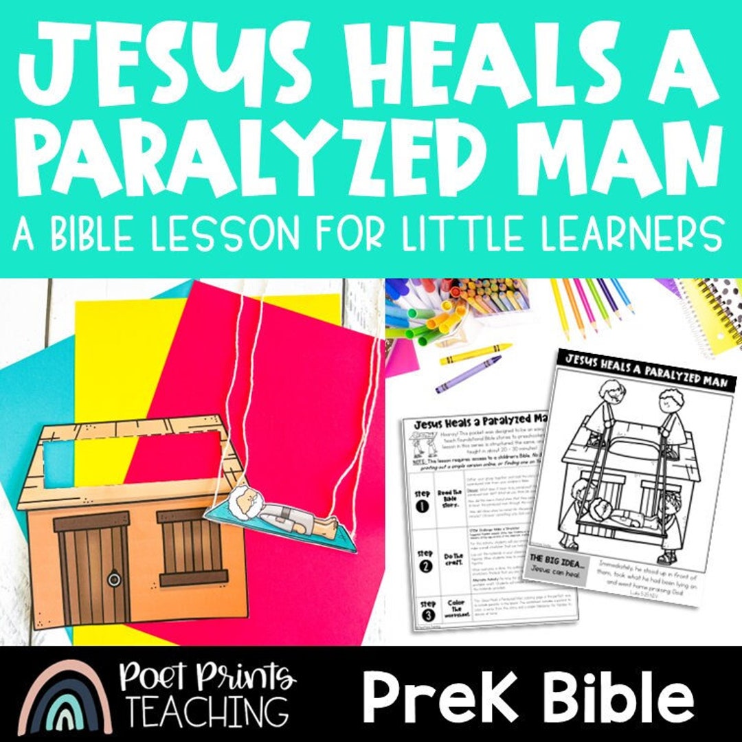 Jesus Heals a Paralyzed Man, Printable Bible Craft and Lesson About ...