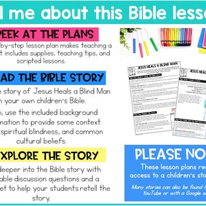 Jesus Heals a Blind Man, Miracles in the New Testament, Printable Bible ...