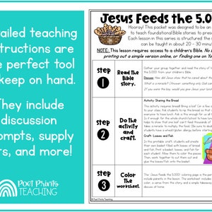 Miracles of Jesus, 6 Preschool and Kindergarten Bible Lessons for ...