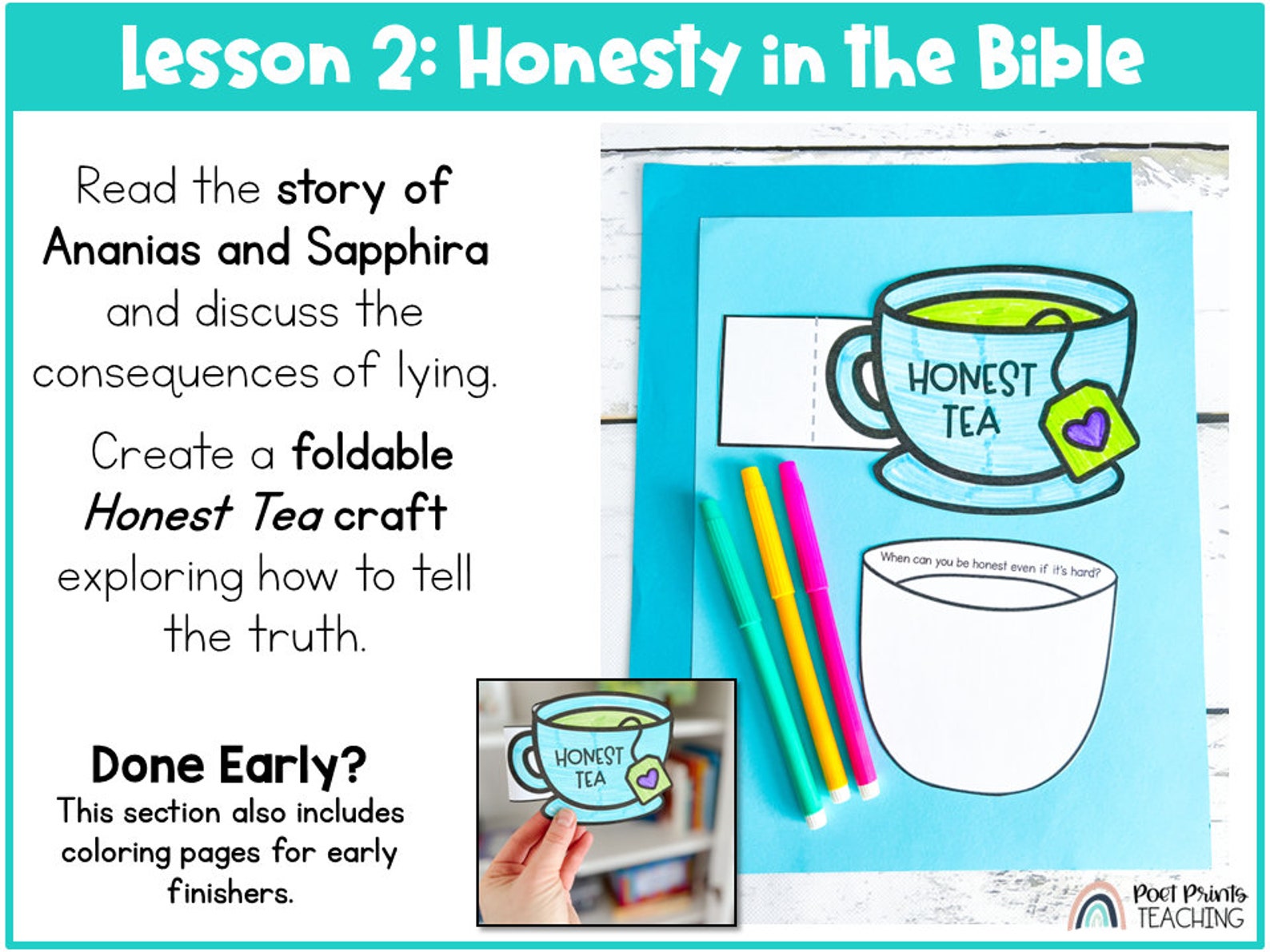 Honesty Bible Lessons for Preschool, Printable Craft and Activity About ...