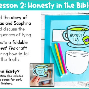 Honesty Bible Lessons for Preschool, Printable Craft and Activity About ...