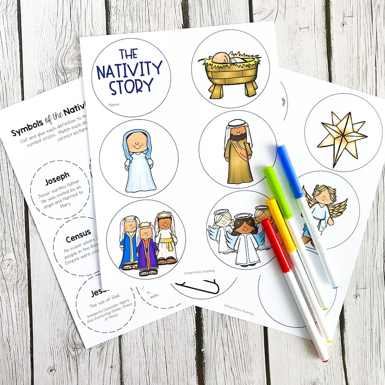 The Nativity Story Reading Passages and Craft, Sunday School Lesson ...