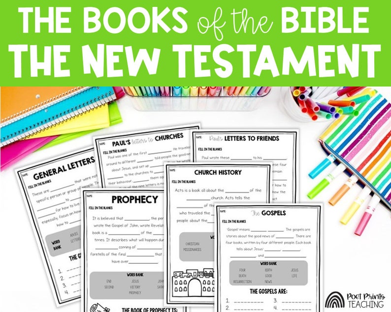 The Books of the Bible Lessons for Kids, New Testament, Bible Study ...
