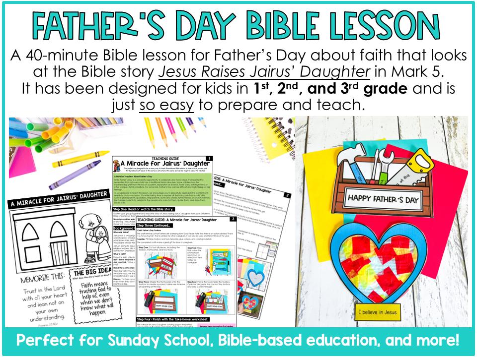 Father's Day Bible Lesson for Kids (PDF Digital Download), Printable ...