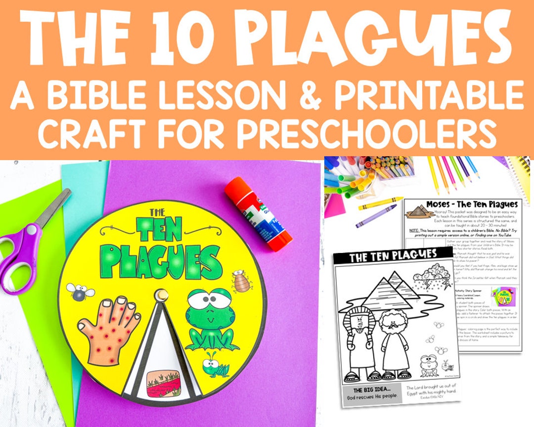 The Ten Plagues Preschool Bible Lesson, Printable Activities for Sunday ...