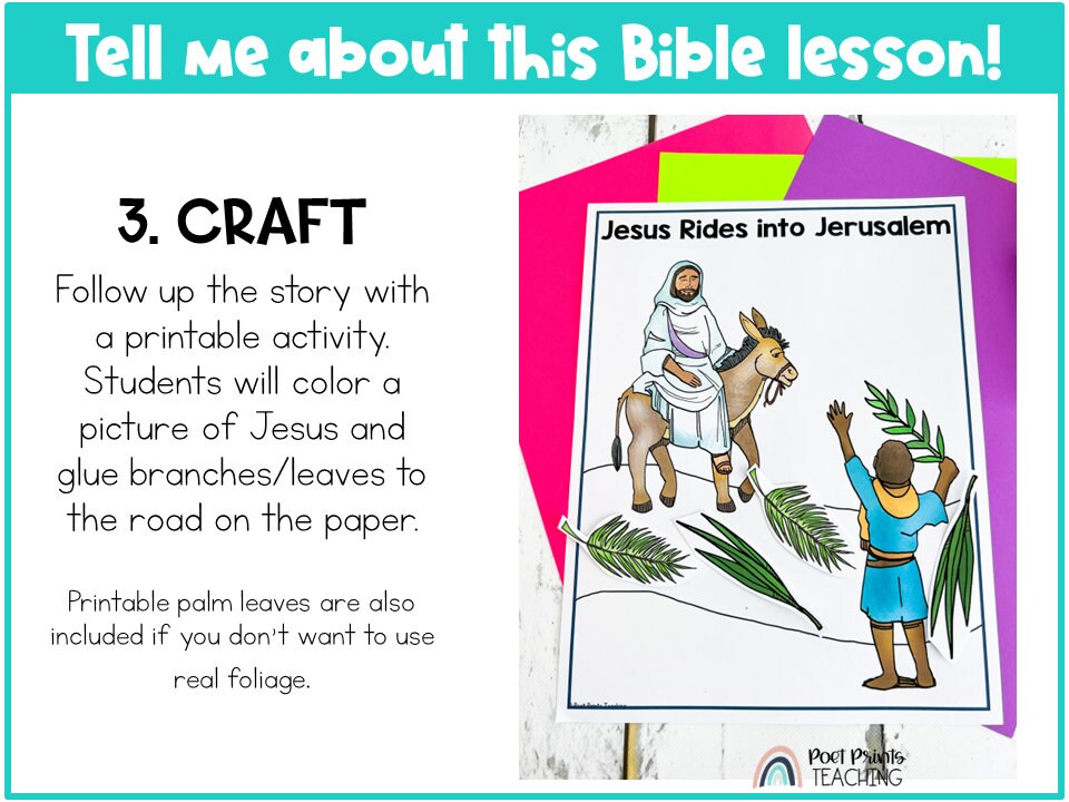 Palm Sunday, Preschool Bible Lesson and Printable Craft for Easter ...