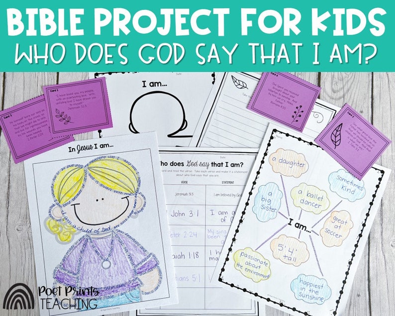 Printable Bible Project for Kids, Identity in Jesus, Sunday School ...