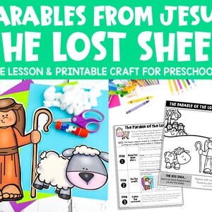 The Parable of the Lost Sheep Printable Bible Craft and Lesson - Etsy