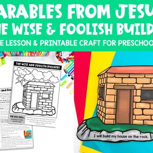 The Parable of the Wise and Foolish Builder Printable Bible - Etsy