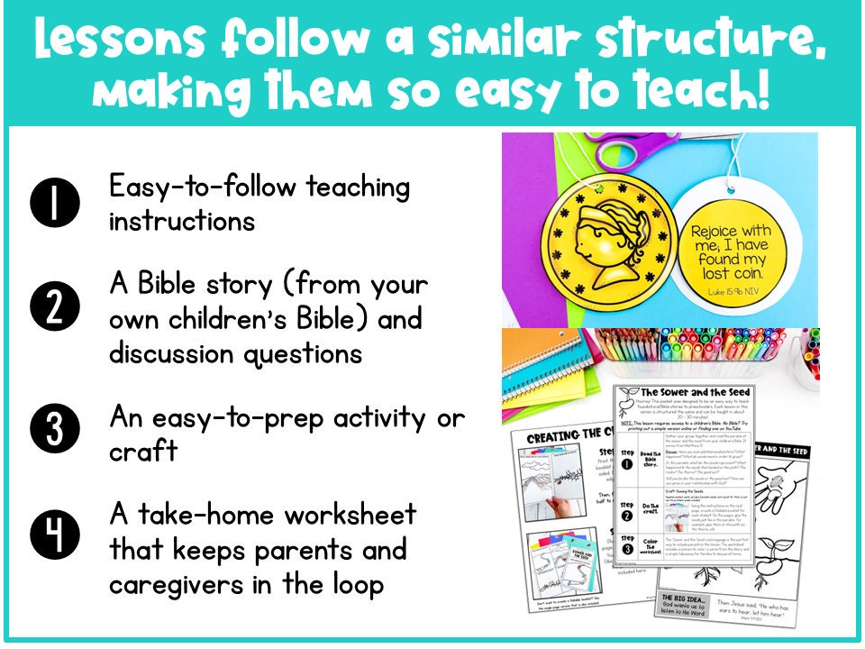 Parables of Jesus, 5 Preschool and Kindergarten Bible Lessons for ...