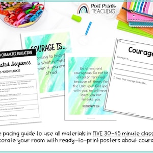 Courage Bible Lessons for Kids, Printable Character Education Sunday ...