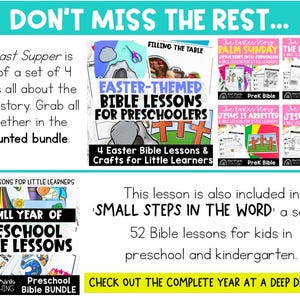 The Last Supper, Preschool Bible Lesson and Printable Craft for Easter ...