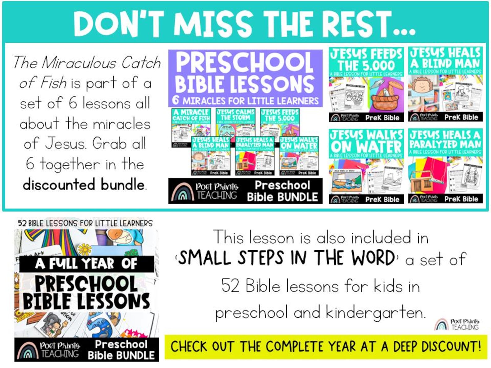 Miracles of Jesus for Preschool, A Miracle Catch of Fish, Printable ...