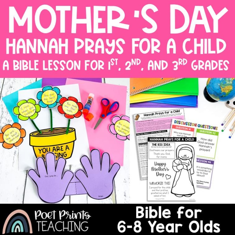 Mother's Day Bible Lesson: Hannah's Prayer Craft (printable) - Etsy